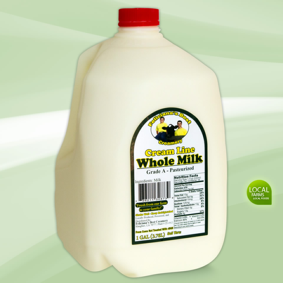 Cream Line Whole Milk Feliciana s Best Creamery